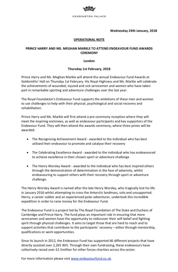 Meghan Markle Operational Note