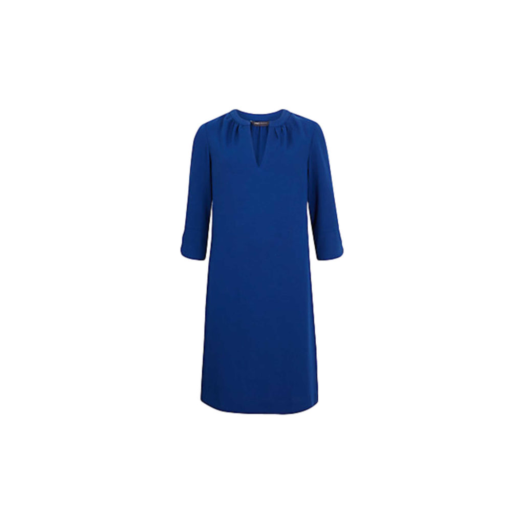 SmartWorks Smart Set Blue Crepe Shift Dress