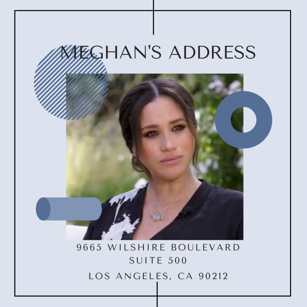 How to Contact the Duchess of Sussex, the former Meghan Markle